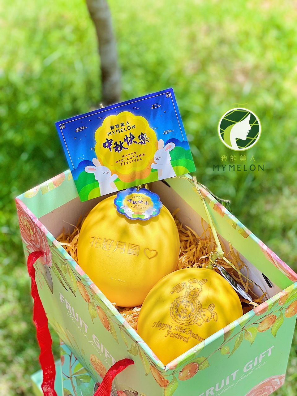 Double Moon Box (2 Golden Melons 💛💛) – MyMelon Sabah
